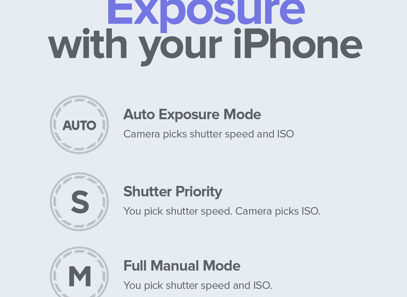 An iPhone Exposure Tips Infographic ~ snap snap snap